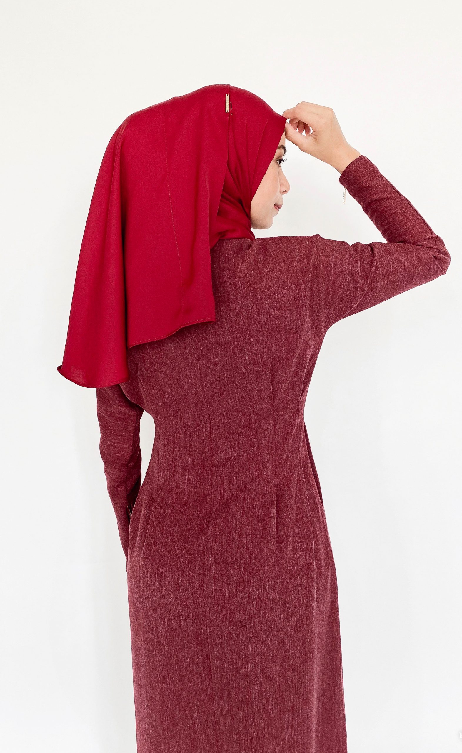 Faith Dress in Maroon – Olloum