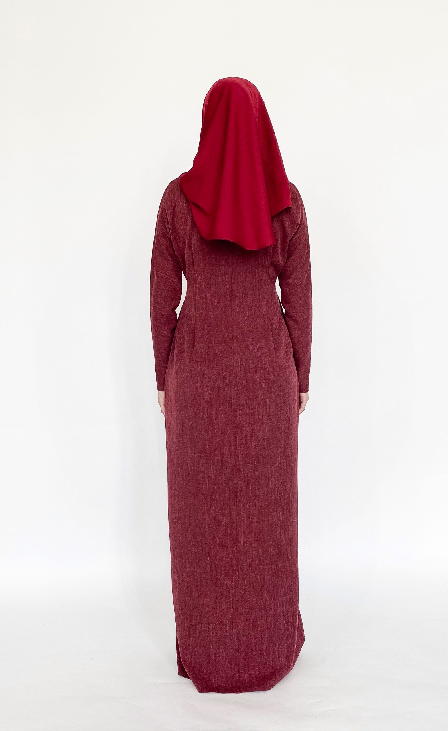 Faith Dress in Maroon – Olloum